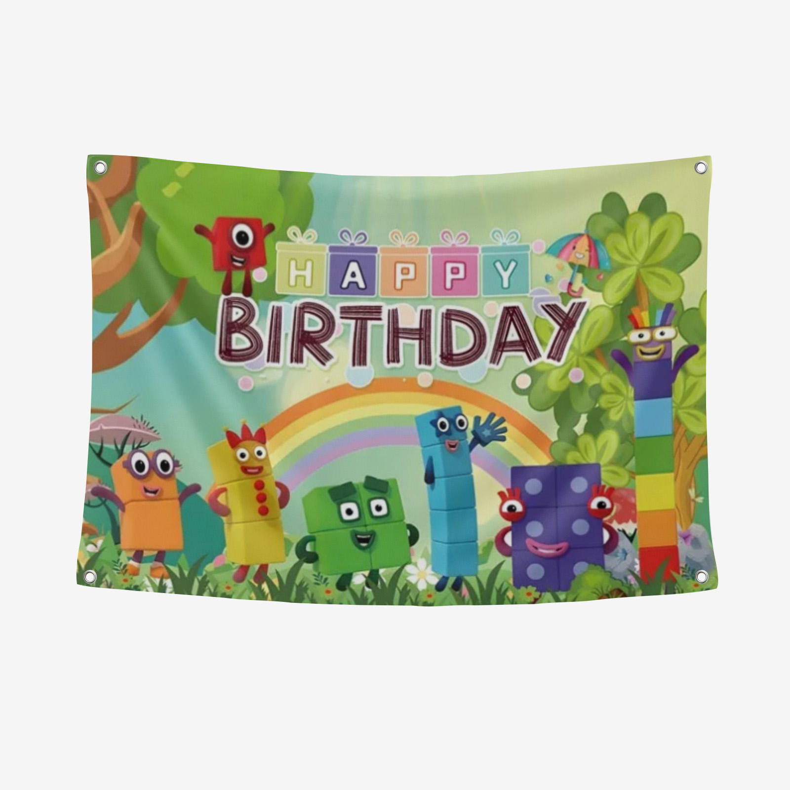 Numberblocks Theme Party Supplies Banner Background Backdrop 3.28*4 ...