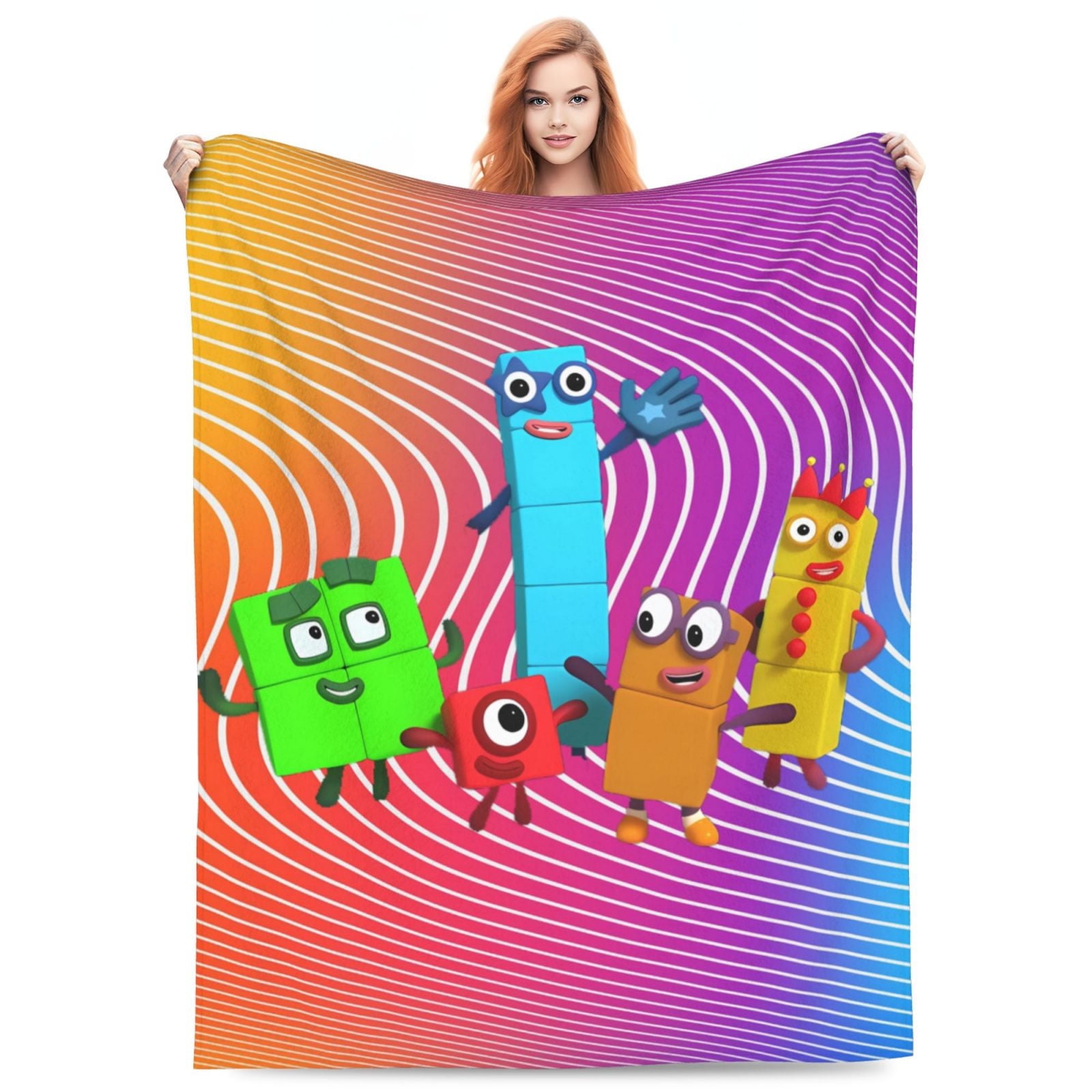 Numberblocks Throw Blanket Couch Bed Sofa Soft Lightweight Warm Cozy ...