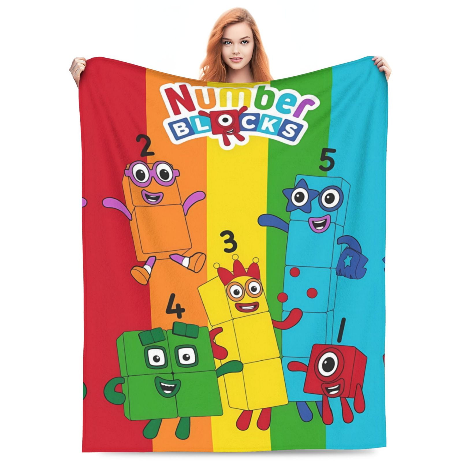 Numberblocks Throw Blanket Couch Bed Sofa Soft Lightweight Warm Cozy ...