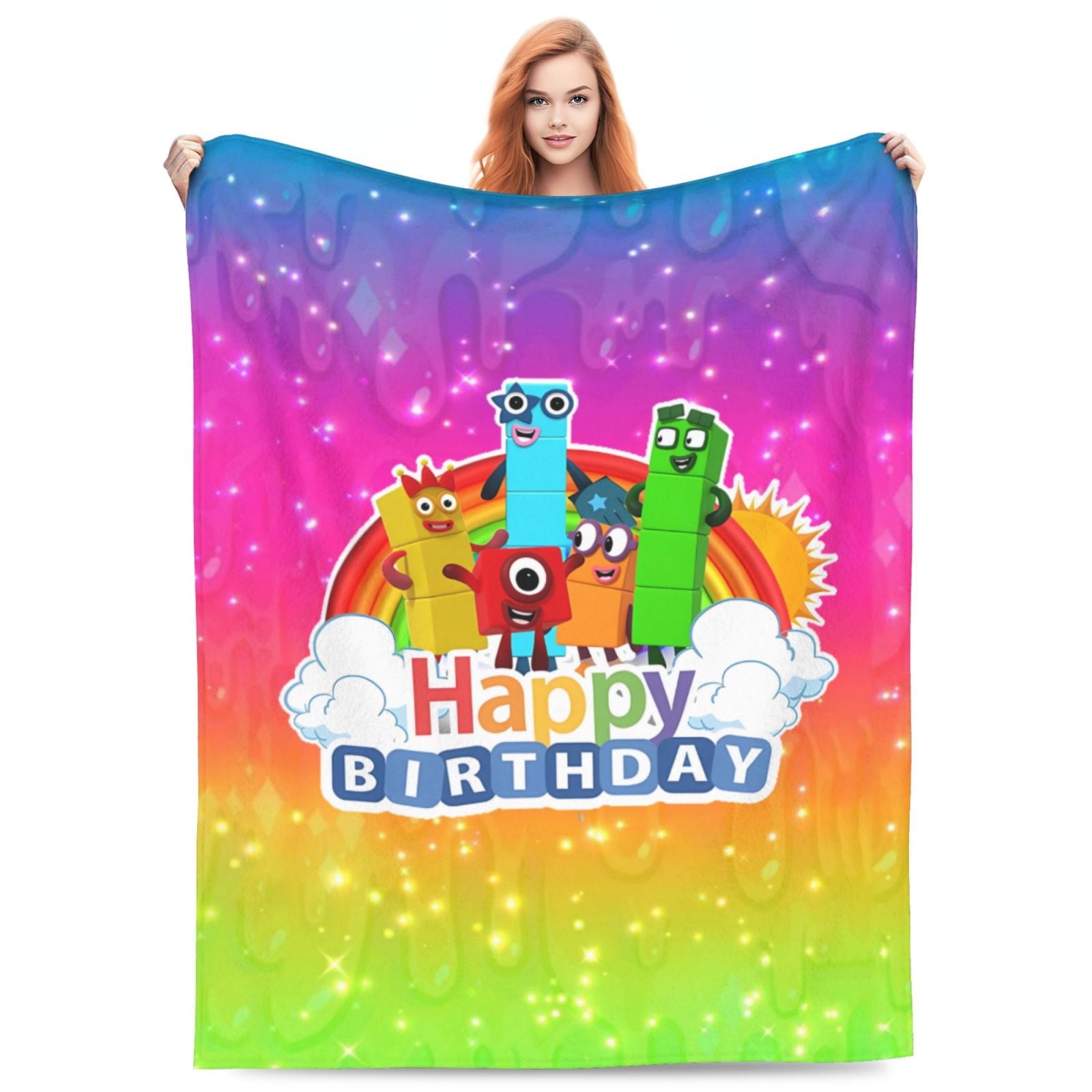 Numberblocks Throw Blanket Couch Bed Sofa Soft Lightweight Warm Cozy ...