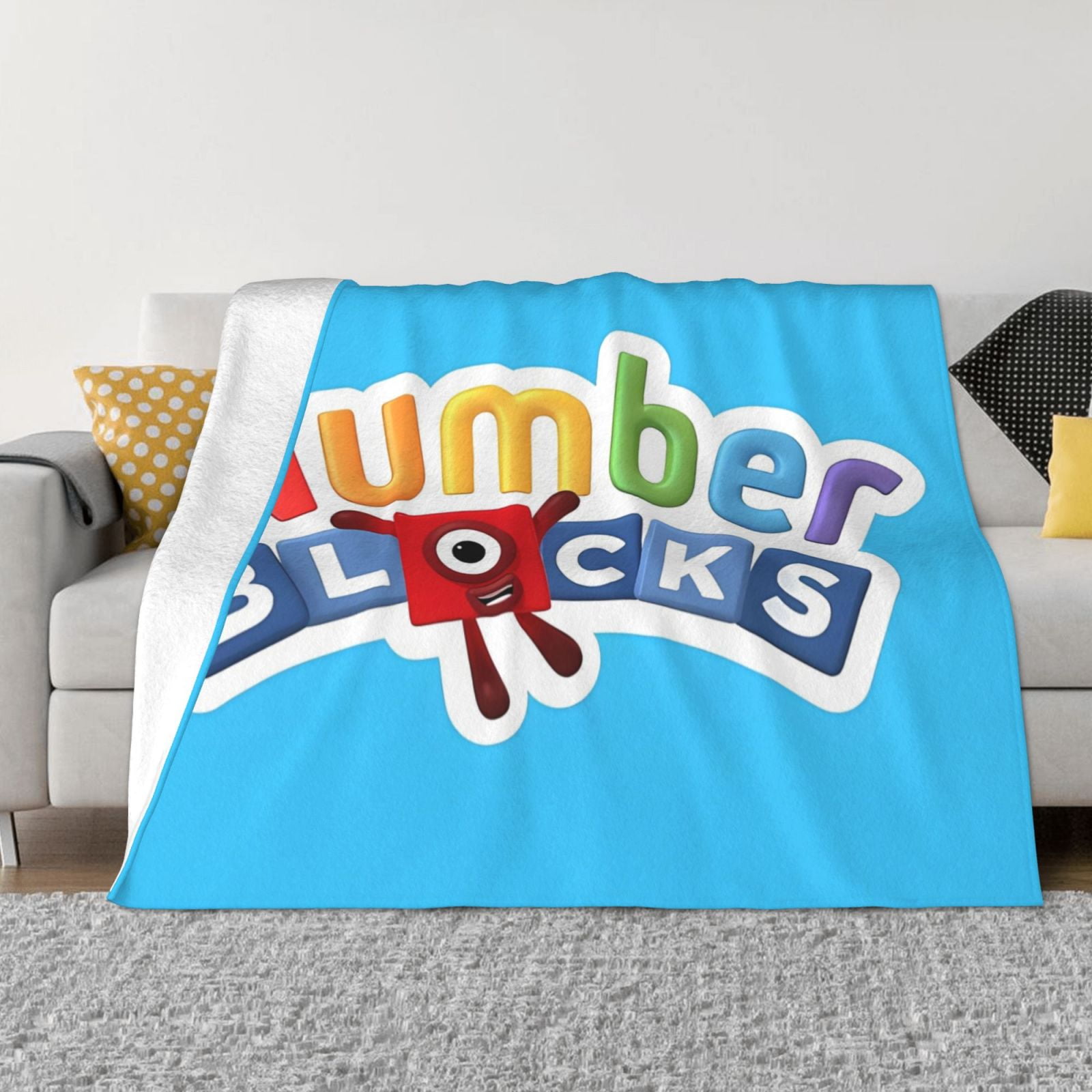 Numberblocks Throw Blanket Couch Bed Sofa Soft Lightweight Warm Cozy ...