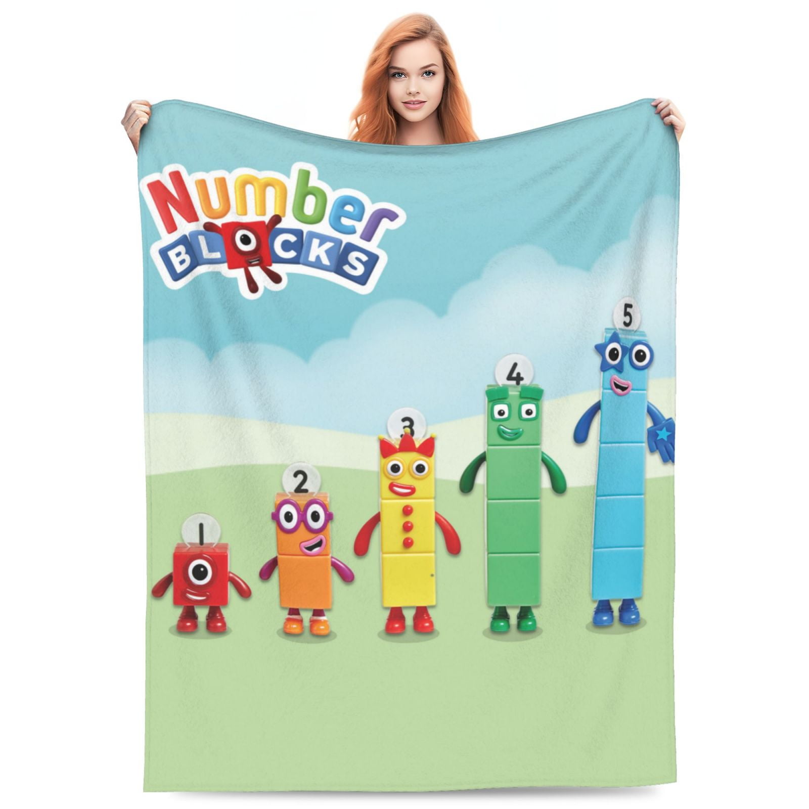 Numberblocks Throw Blanket Couch Bed Sofa Soft Lightweight Warm Cozy ...