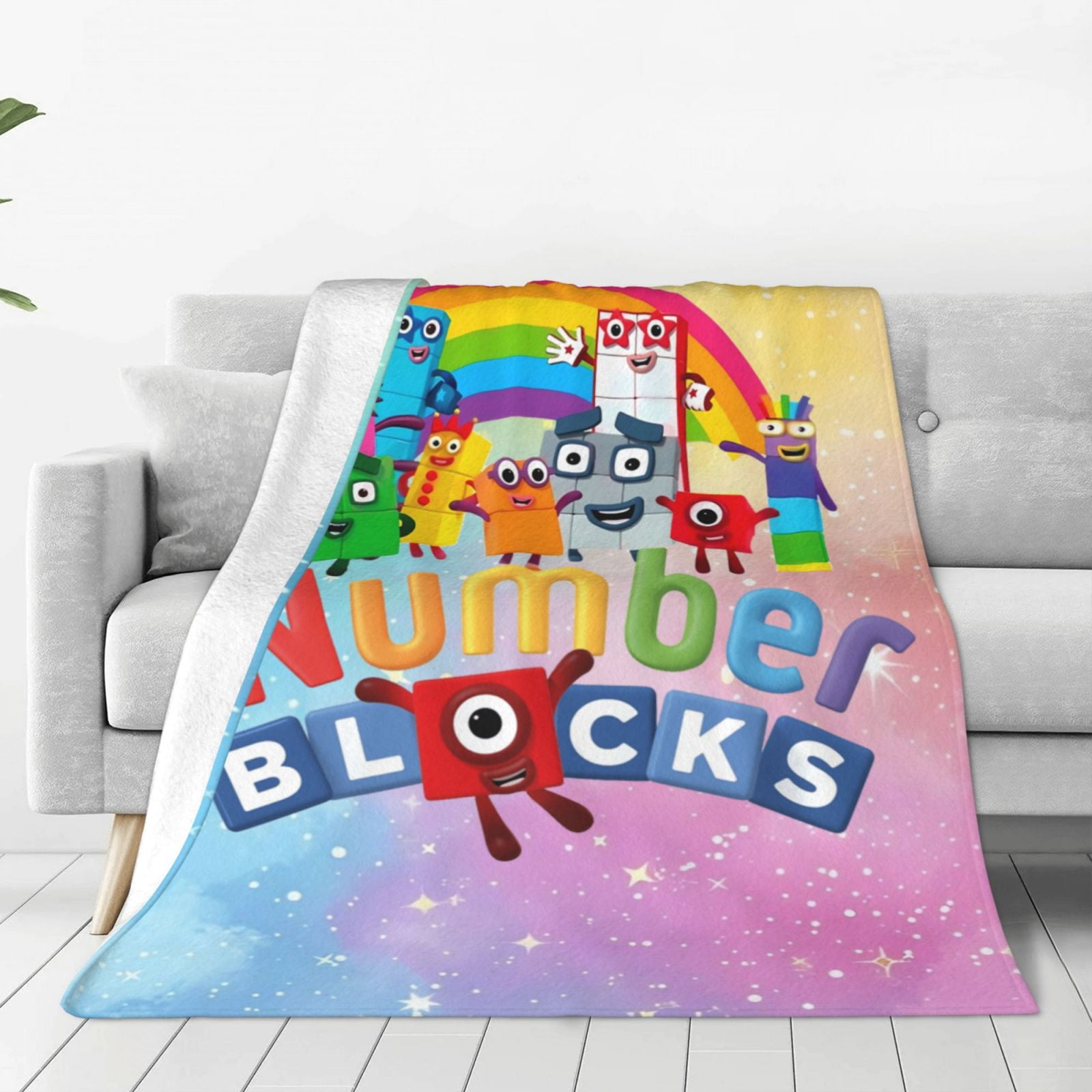 Numberblocks Throw Blanket Couch Bed Sofa Soft Lightweight Warm Cozy ...