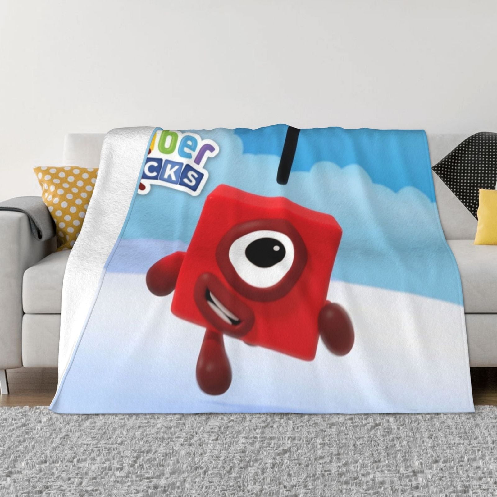 Numberblocks Throw Blanket Couch Bed Sofa Soft Lightweight Warm Cozy ...