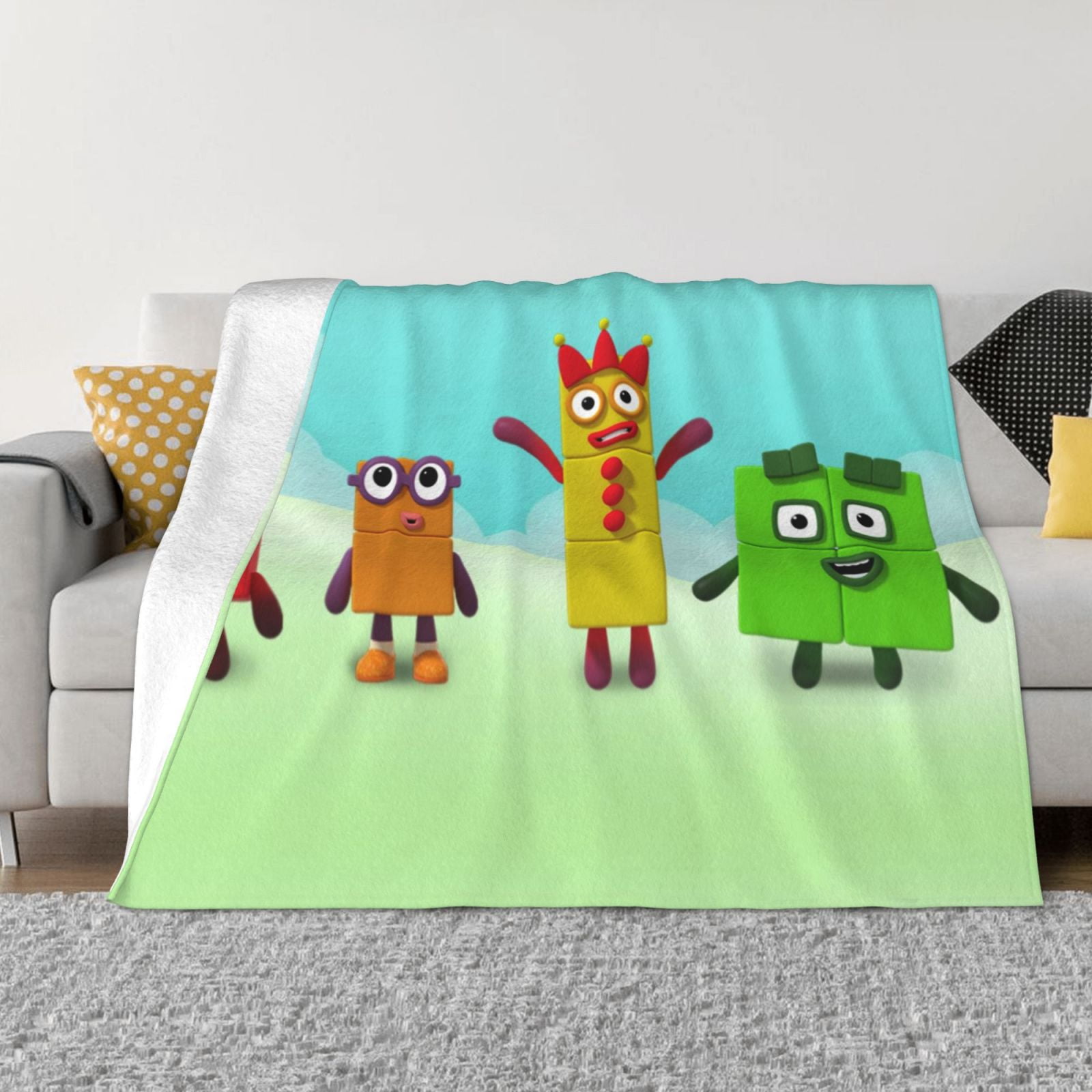 Numberblocks Throw Blanket Couch Bed Sofa Soft Lightweight Warm Cozy ...