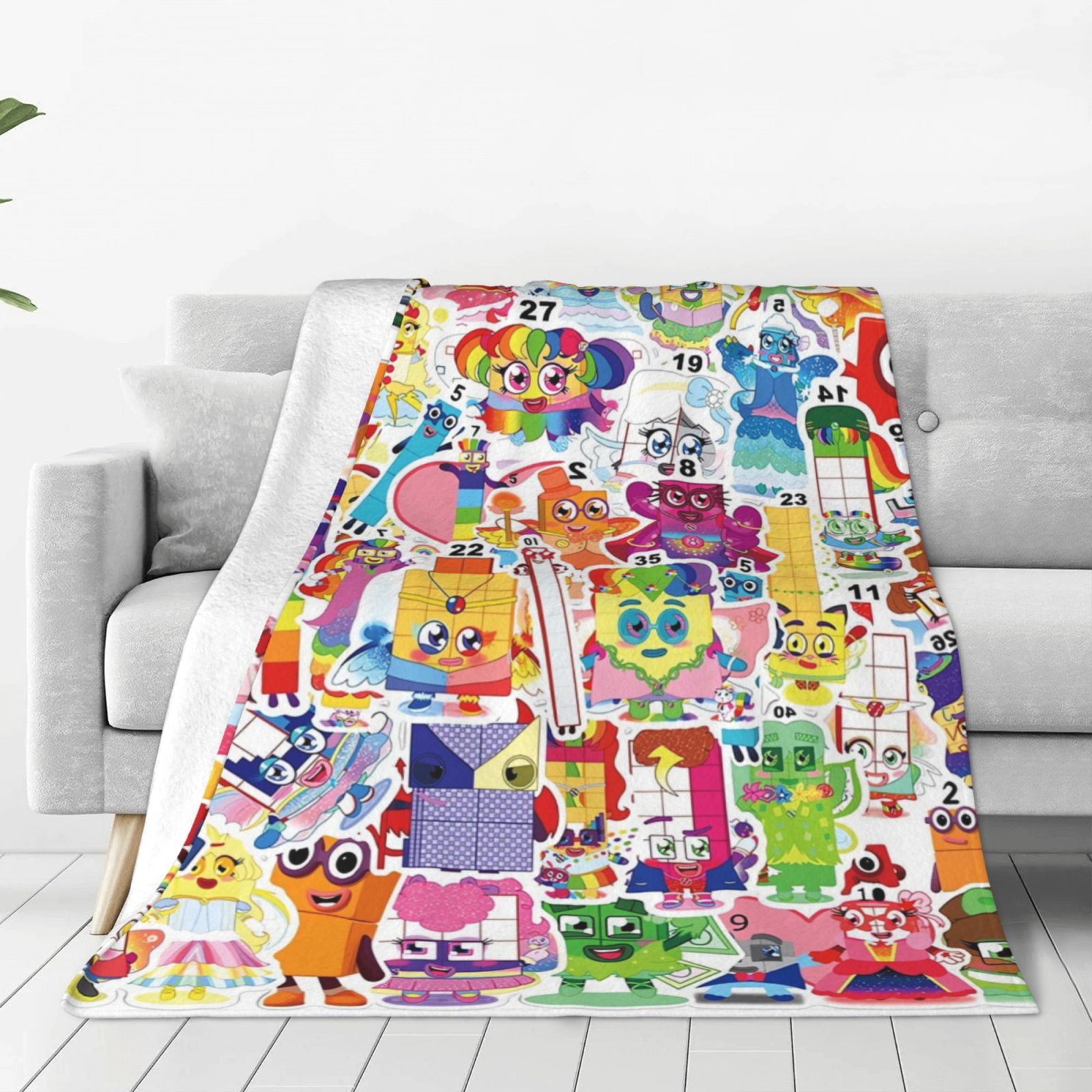 Numberblocks Throw Blanket Couch Bed Sofa Soft Lightweight Warm Cozy ...