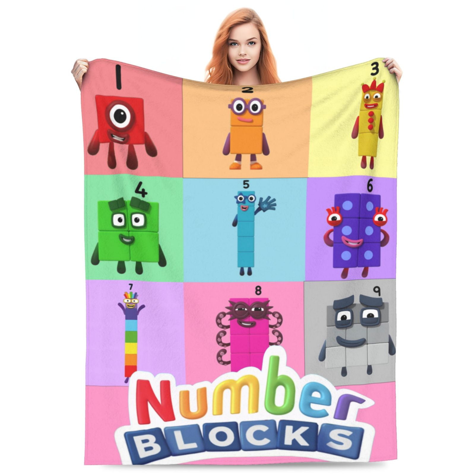 Numberblocks Throw Blanket Couch Bed Sofa Soft Lightweight Warm Cozy ...