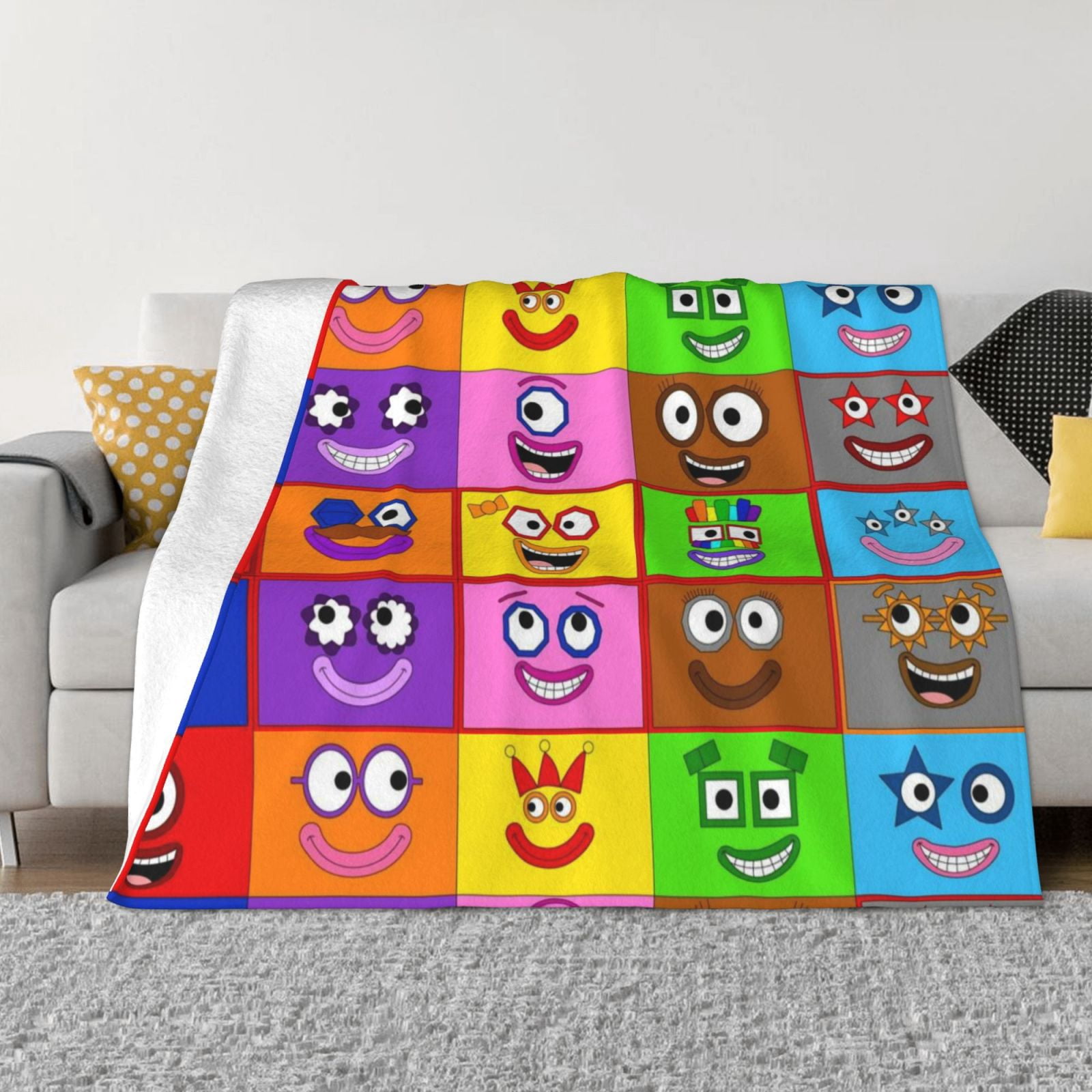 Numberblocks Throw Blanket Couch Bed Sofa Soft Lightweight Warm Cozy ...