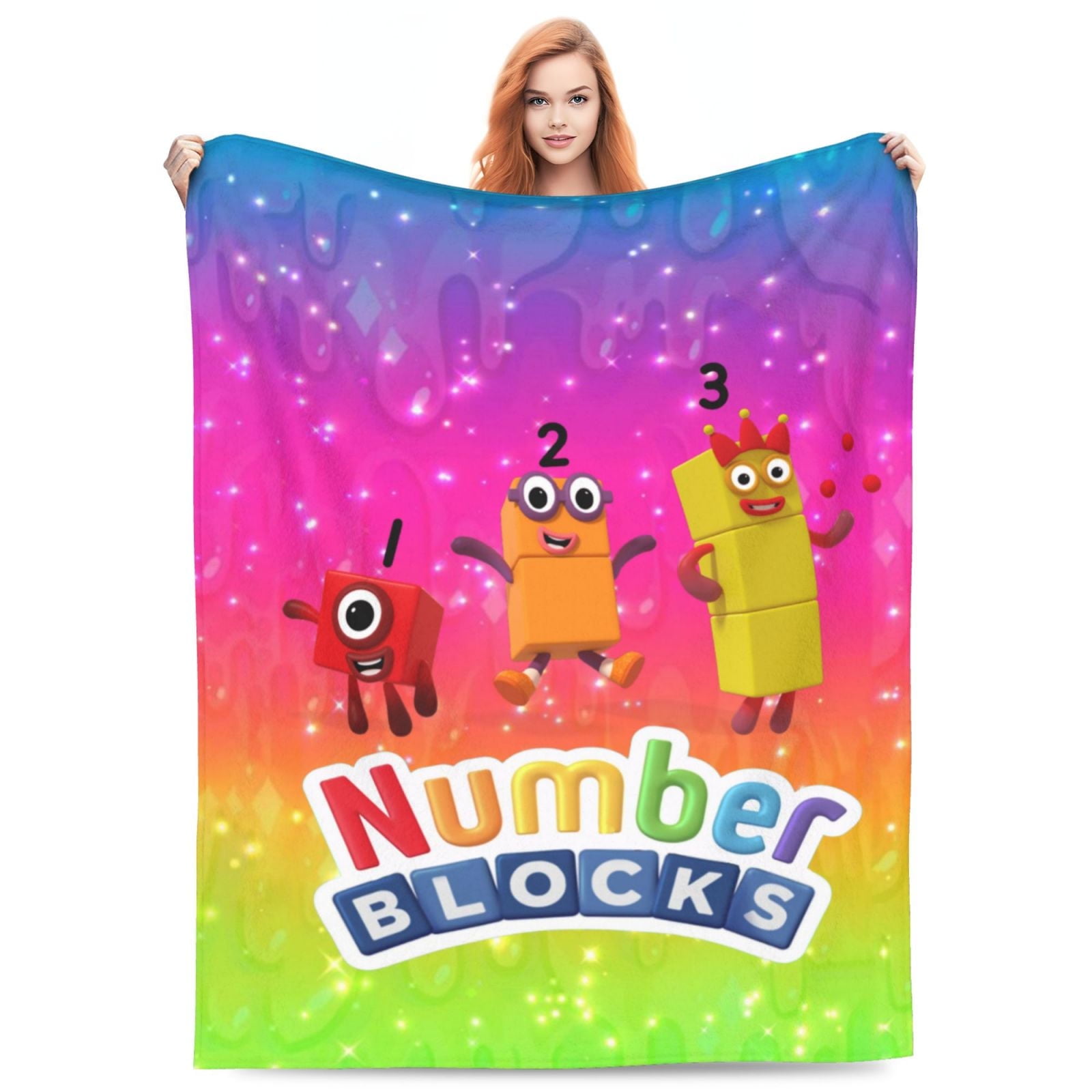 Numberblocks Throw Blanket Couch Bed Sofa Soft Lightweight Warm Cozy ...
