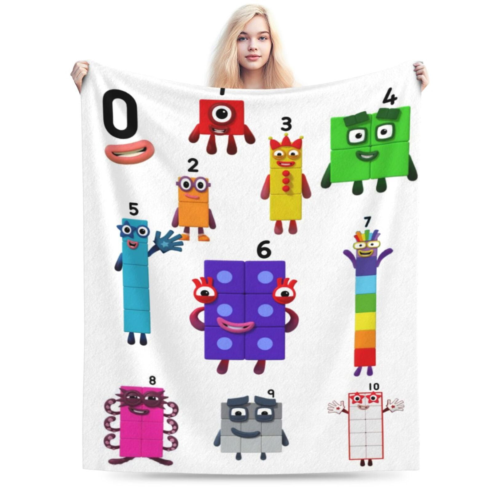 Numberblocks Throw Blanket Soft Lightweight Cozy Plush Flannel Bed ...