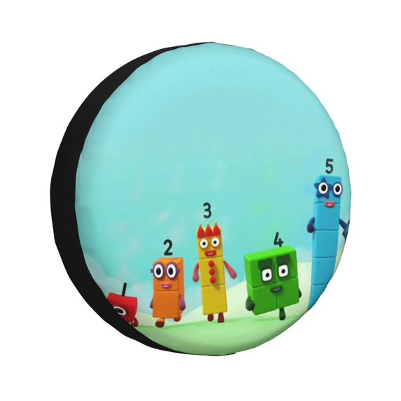 Numberblocks Tire Cover Printed Spare Tire Wheel Cover Weatherproof ...