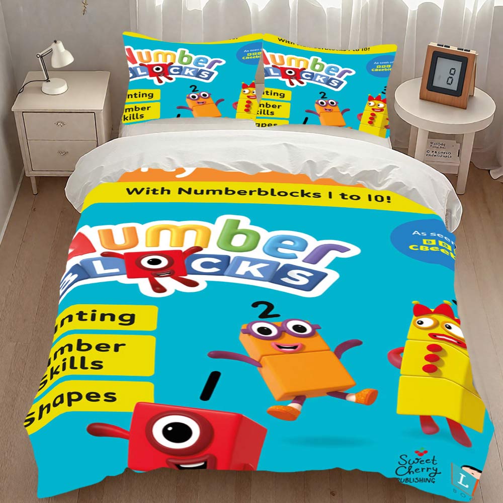 Numberblocks Toddler Bedding Set Comforter Girls Boys Pillow Gifts ...