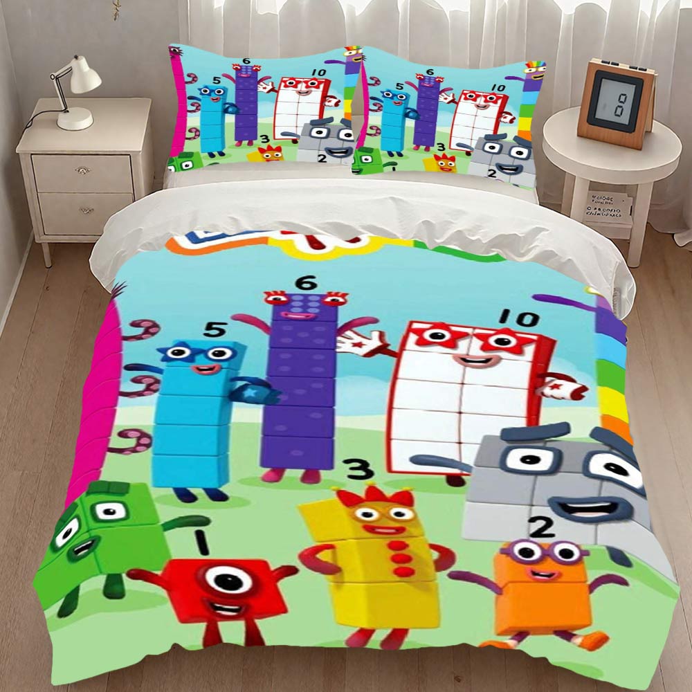 Numberblocks Toddler Bedding Set Gifts Comforter Girls Boys Pillow ...