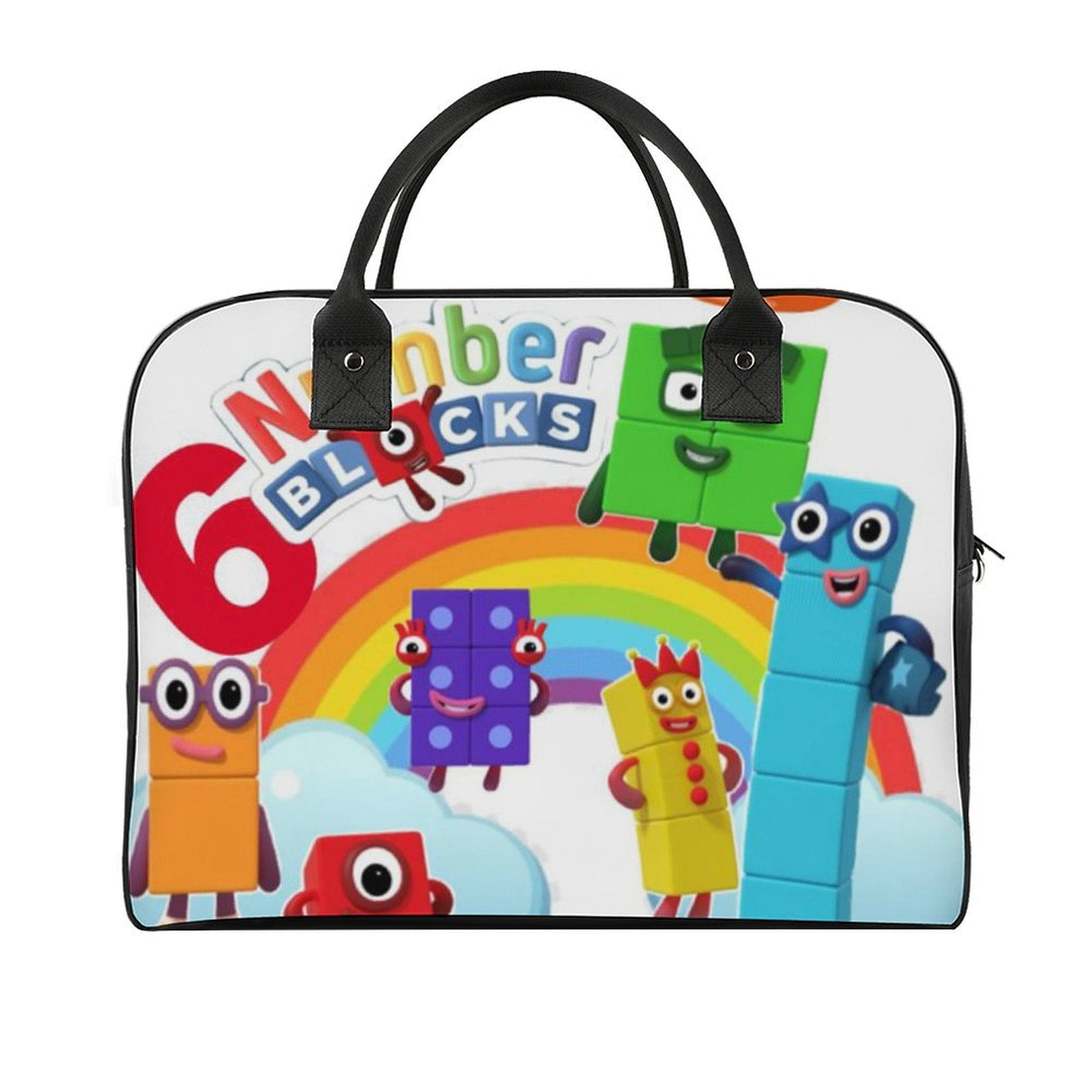 Numberblocks Travel Tote Bag with Detachable Strap Lightweight Luggage ...