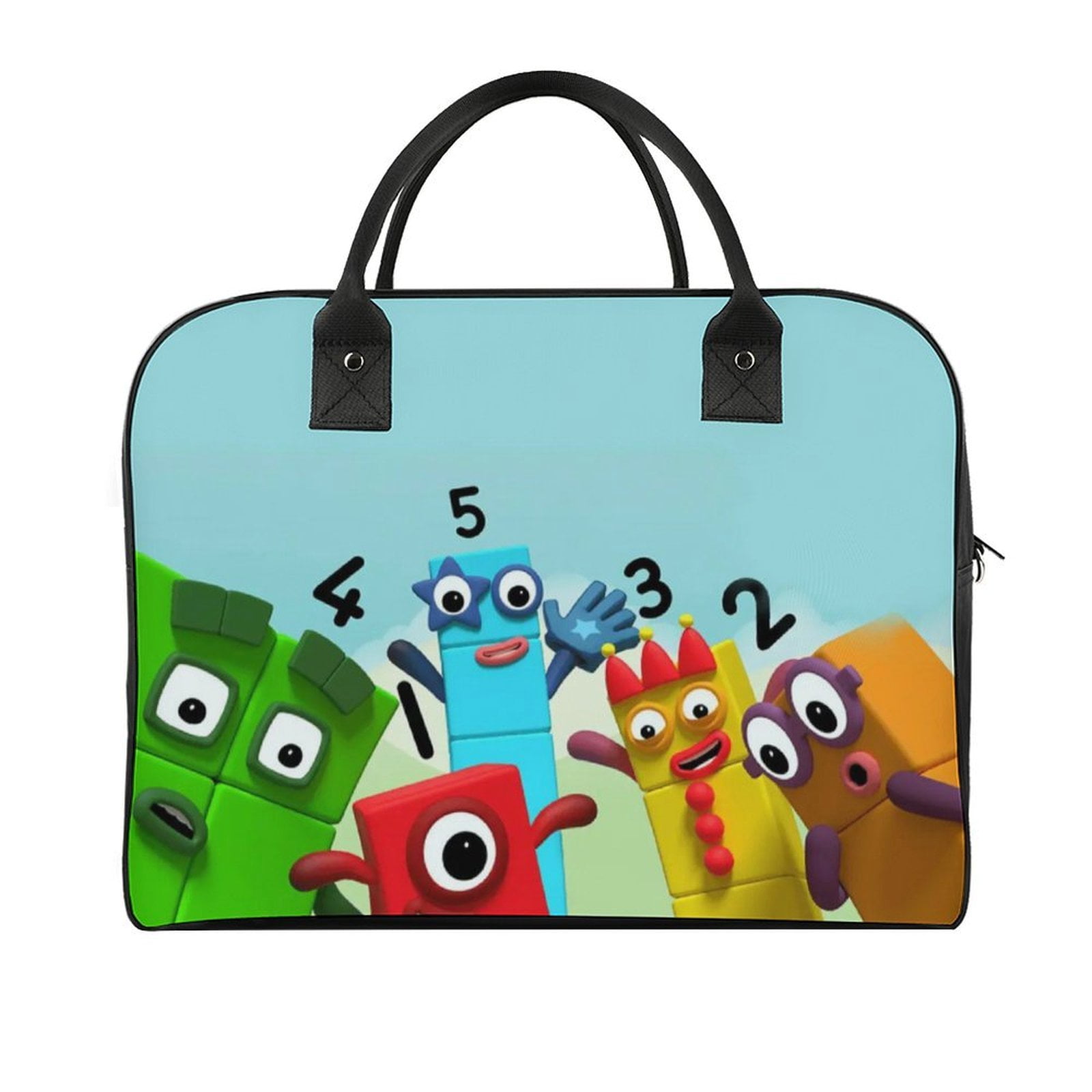 Numberblocks Travel Tote Bag with Detachable Strap Lightweight Luggage ...