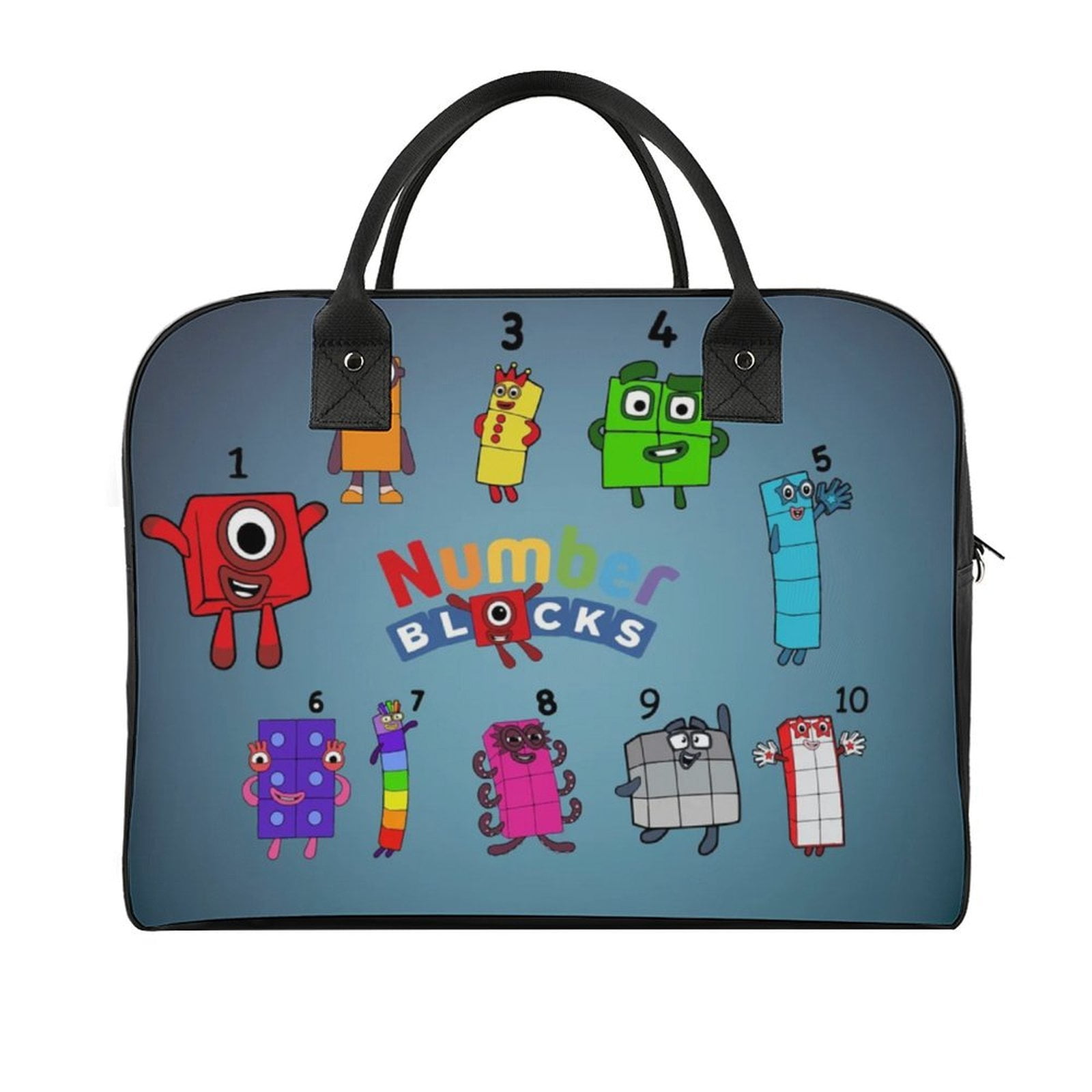 Numberblocks Travel Tote Bag with Detachable Strap Lightweight Luggage ...