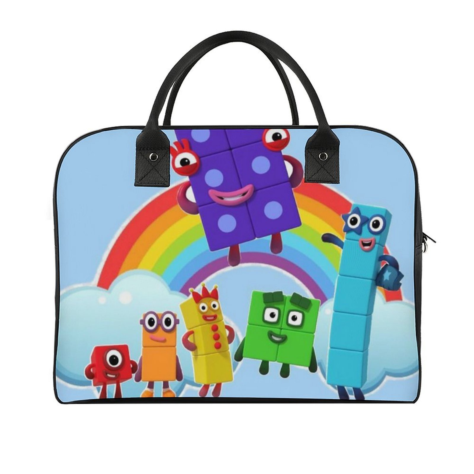 Numberblocks Travel Tote Bag with Detachable Strap Lightweight Luggage ...