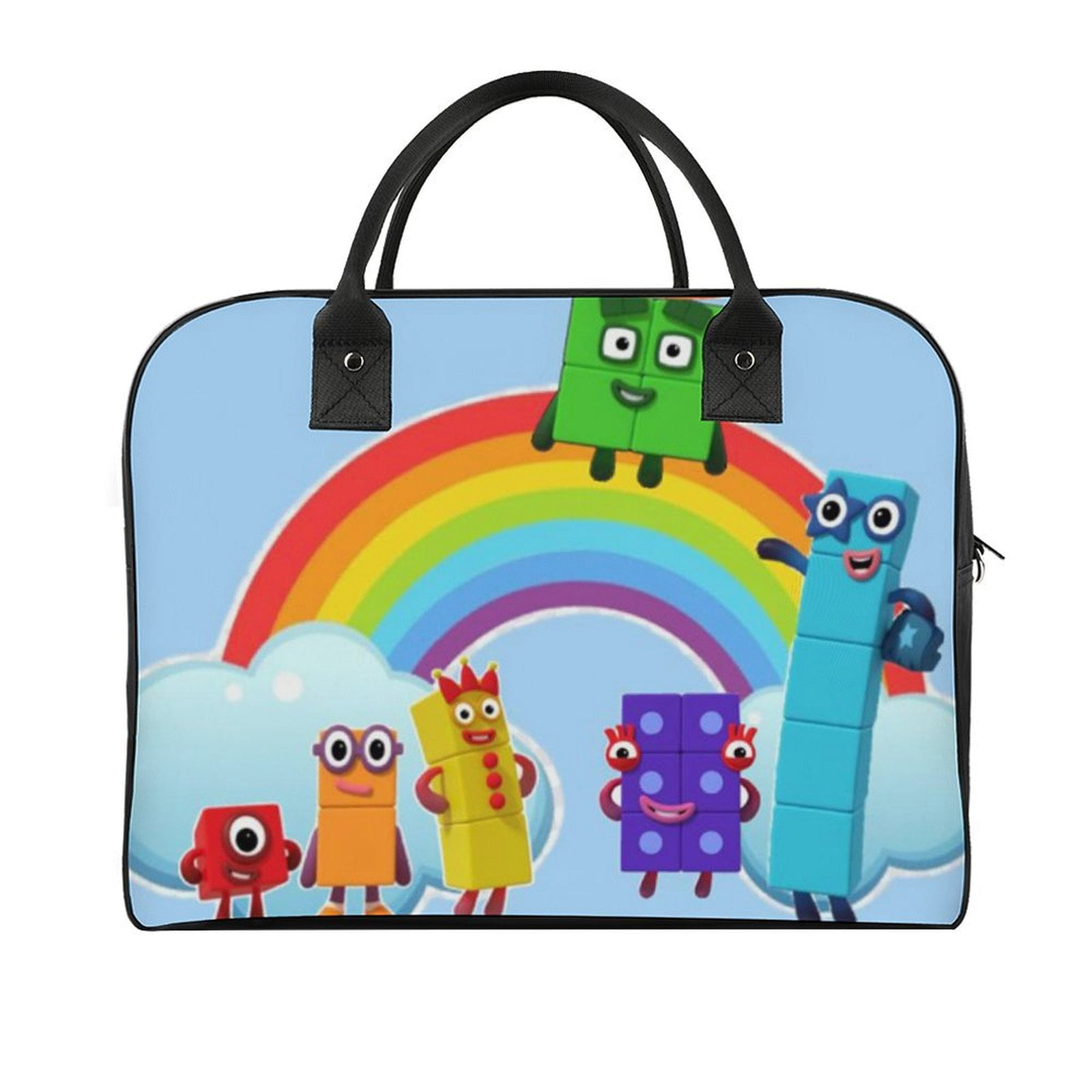 Numberblocks Travel Tote Bag with Detachable Strap Lightweight Luggage ...