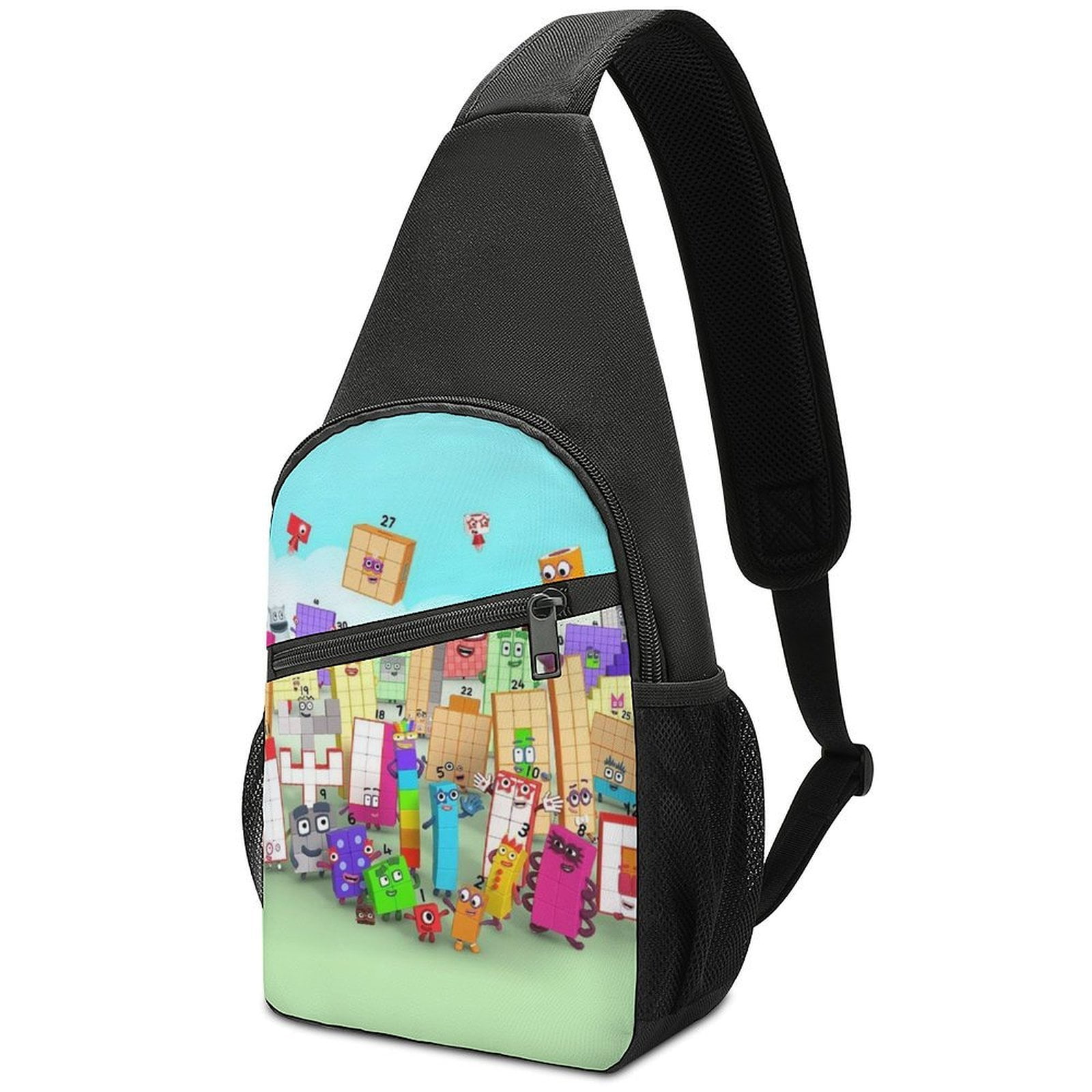 Numberblocks Unisex Crossbody Bags Lightweight Sling Backpack Multipurpose Shoulder Bag High ...
