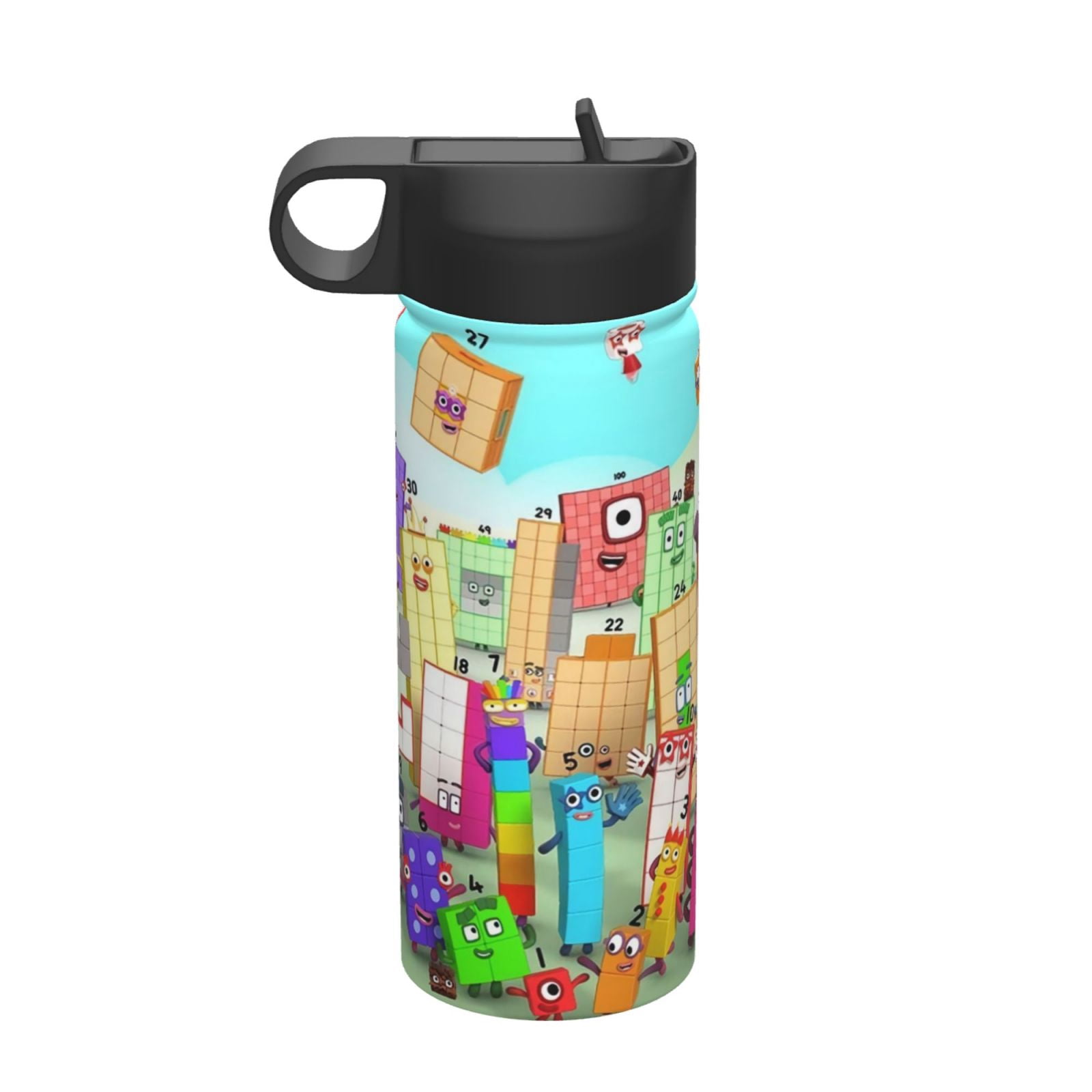 Numberblocks Vacuum Insulated Water Bottles with Flip Straw Lid, Double ...