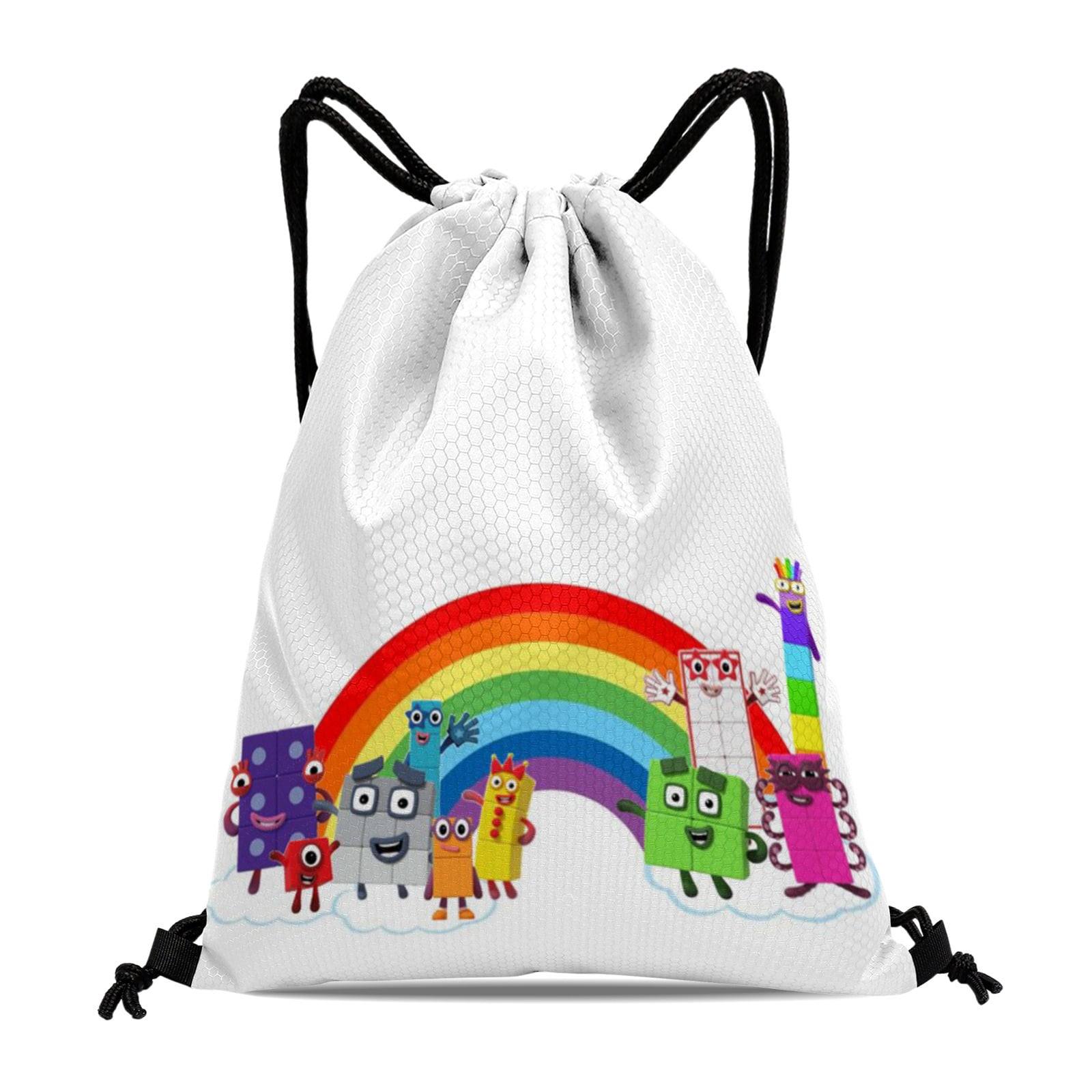 Numberblocks Waterproof Drawstring Sack:Perfect for fitness, hiking ...