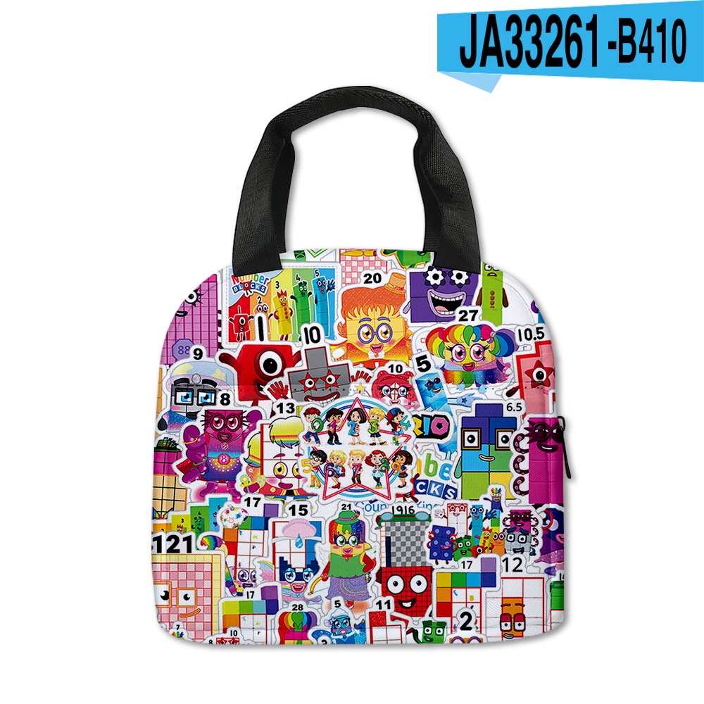 Numberblocks anime children's insulated lunch box 3D Fashion student ...