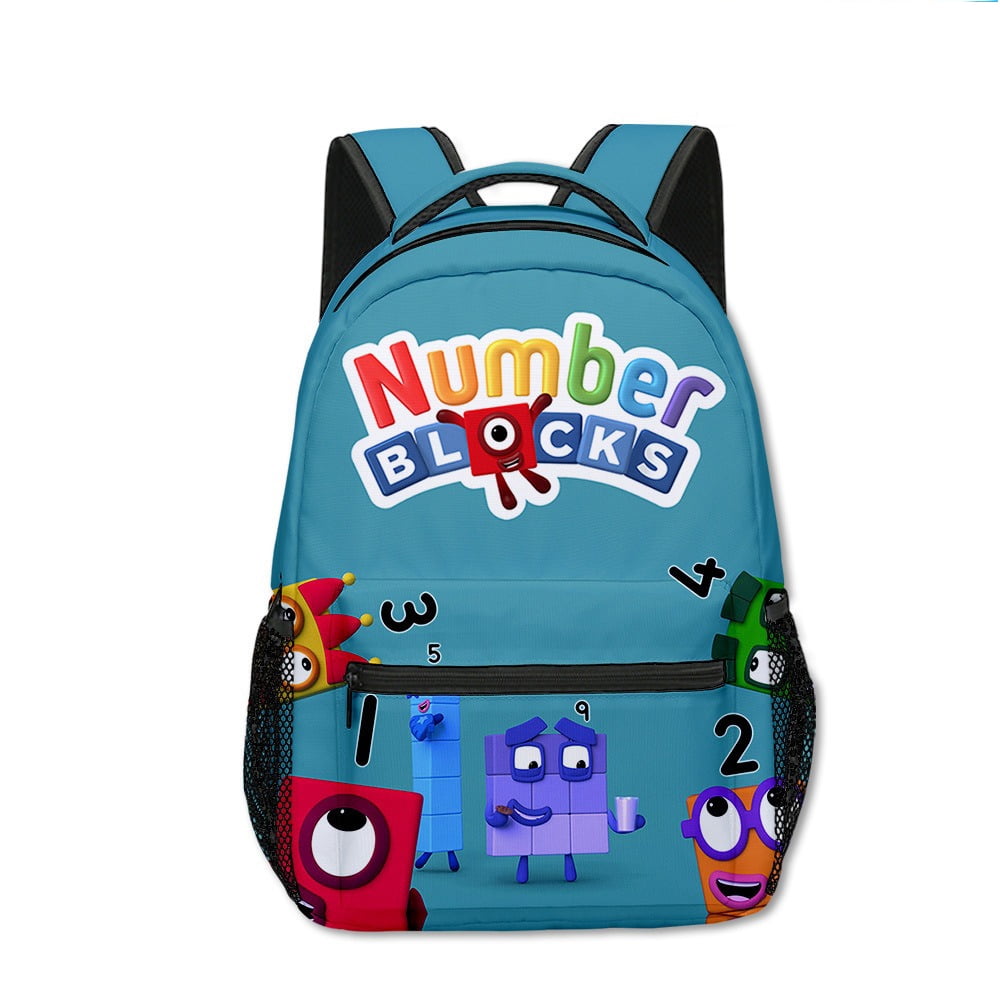 Numberblocks backpack 3d Anime Printed School Book Bag Adjustable ...