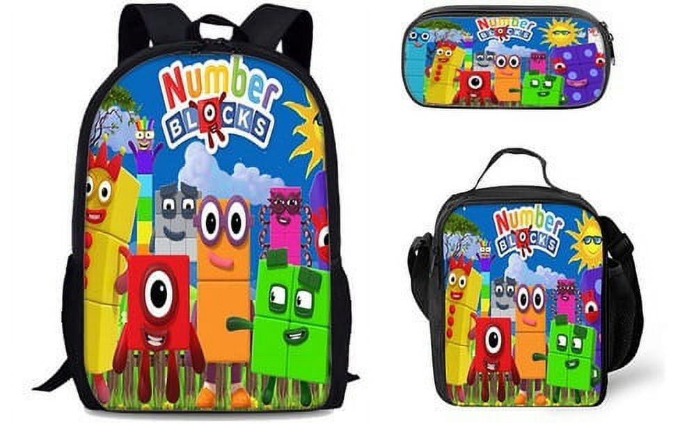 Numberblocks digital building blocks backpack Student backpack Cartoon ...
