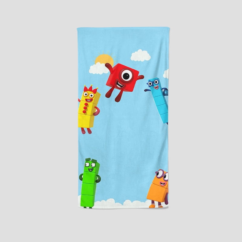 Numberblocks's's one-sided towel showcases a unique design, serving as ...