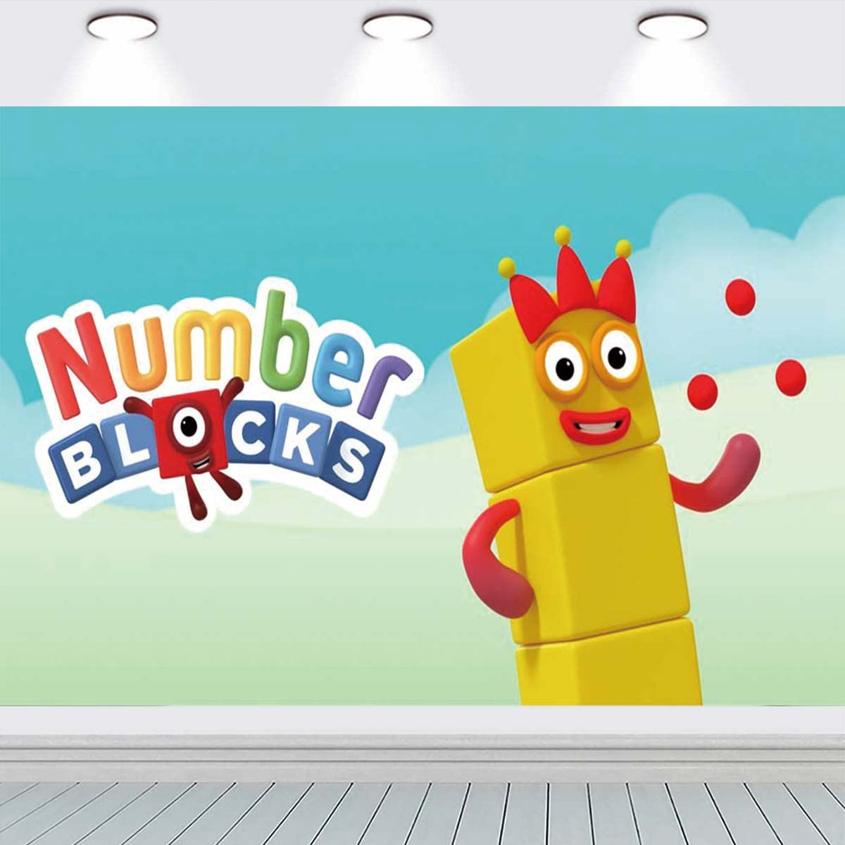 Numberblocks school Taspestry Wall Decor Birthday Banner Backdrop ...