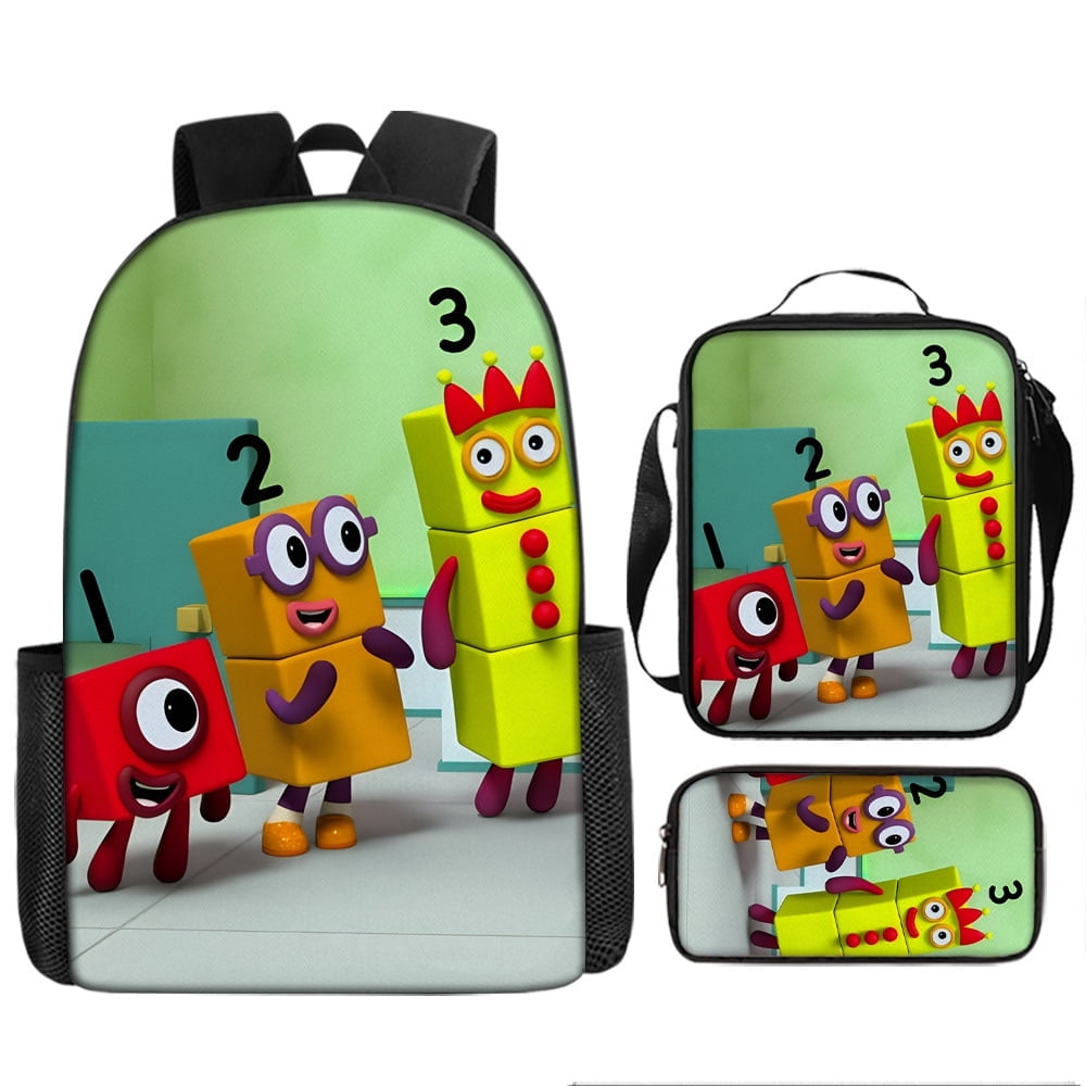 Numberblocks schoolbag Large capacity game backpack crossbody bag pen ...