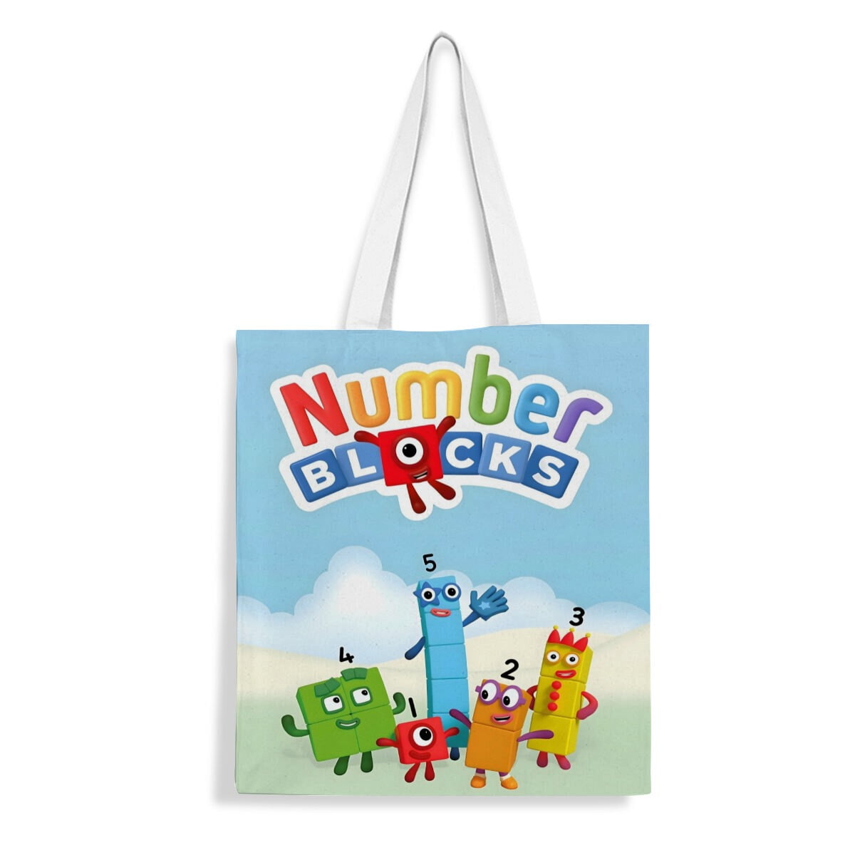 Numberblocks-theme canvas Tote Bag for Women Aesthetic Shopping Grocery ...