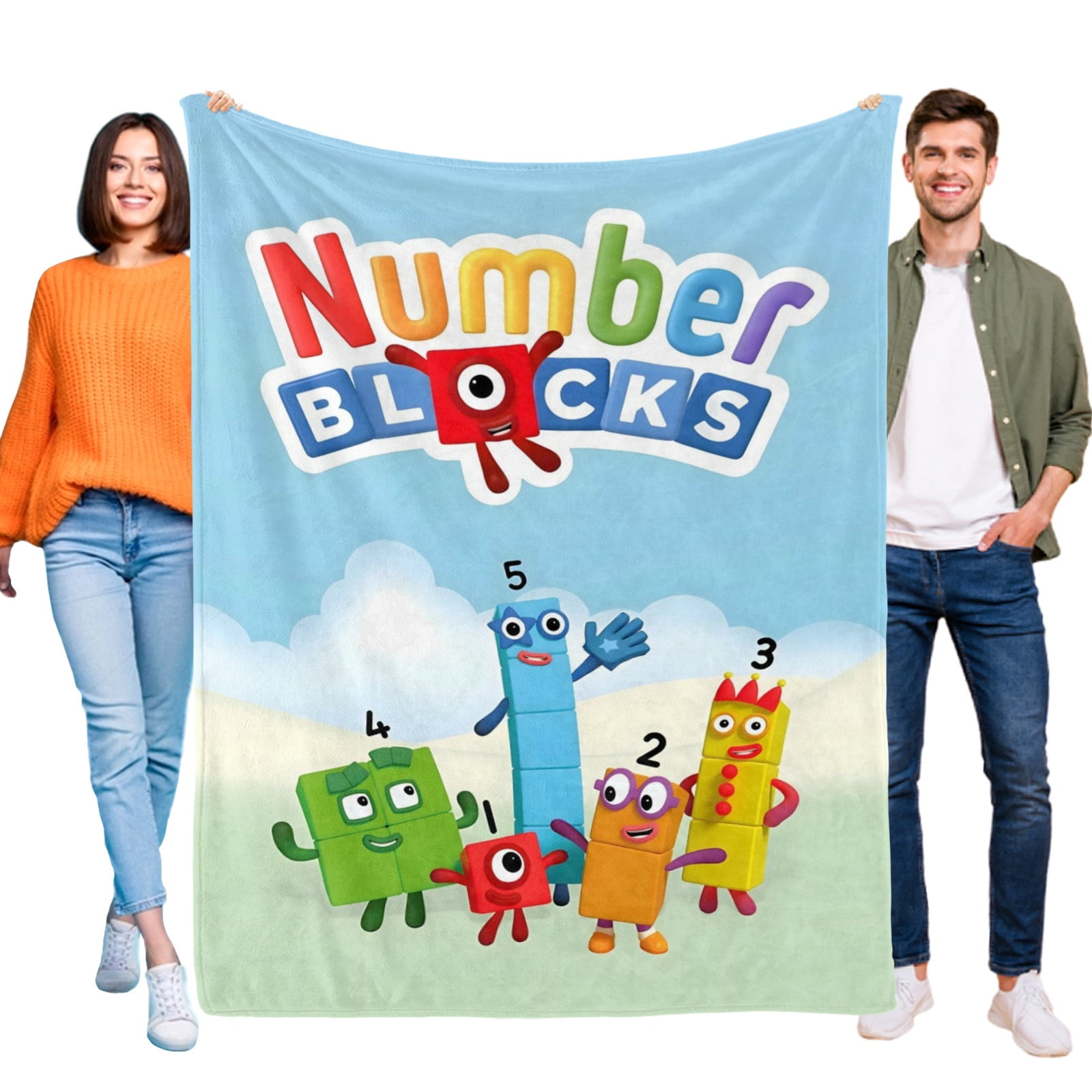 Numberblocks-themed Pals Plush Throw Blanket Gifts for Fans Girls Boys ...