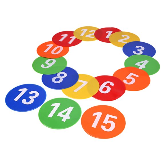 Numbered Floor Spots Markers Footstep Mat Disc Markers for Courts Floor ...