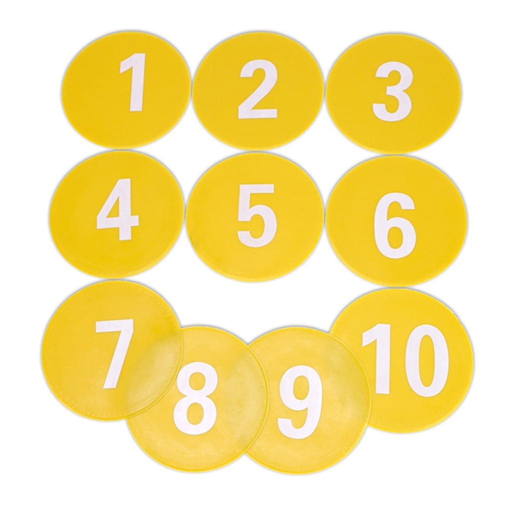 Numbered Floor Spots Markers Footstep Mat Flat Disc Marker Soccer Flat ...