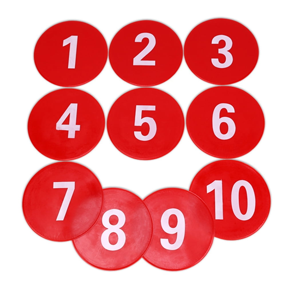 Numbered Floor Spots Markers Footstep Mat Flat Disc Marker Soccer Flat ...