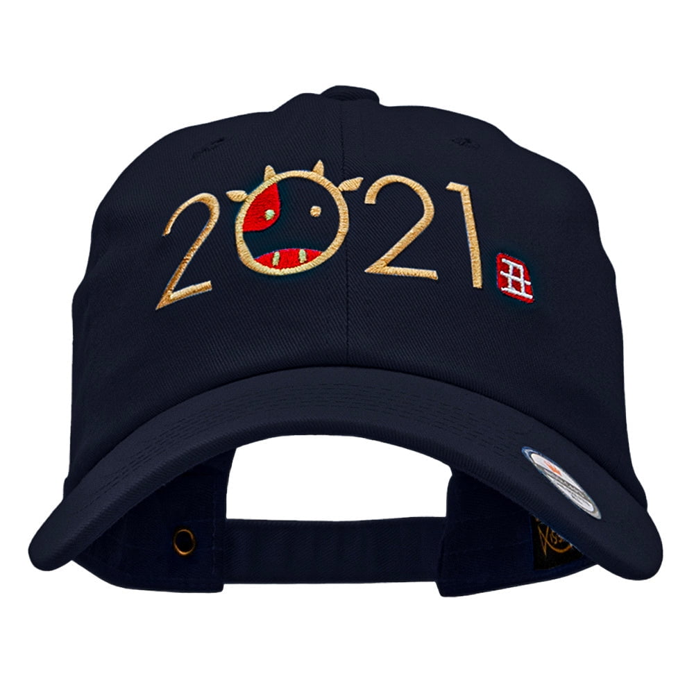 Numbered Lunar New Year Embroidered Unstructured Cotton Twill Washed ...
