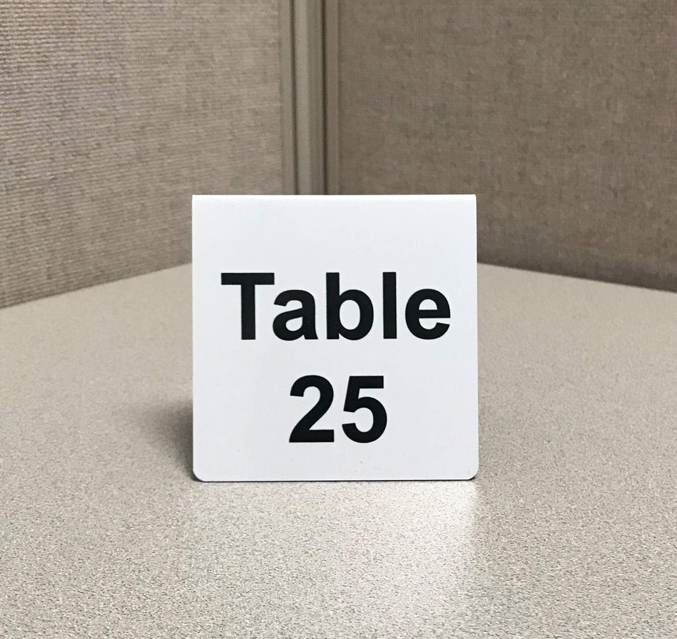 Numbered Metal Table Tent Signs, Pack of 25 (Numbered 1-25) - Walmart.com