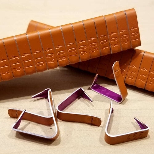 Pinnon Hatch Farms Numbered Orange Jiffy Wing Bands 500 Pieces ...