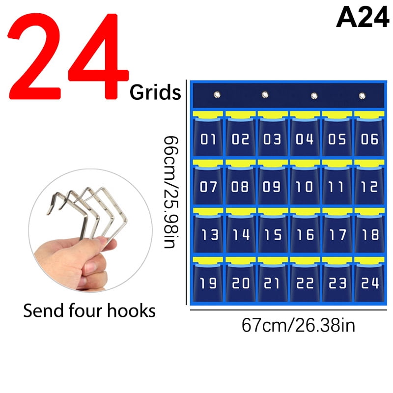 Numbered Pocket Chart Over The Door Organizer Homeschool Supplies ...