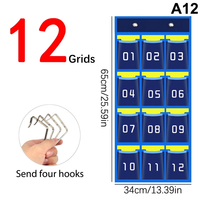Numbered Pocket Chart Over The Door Organizer Homeschool Supplies ...