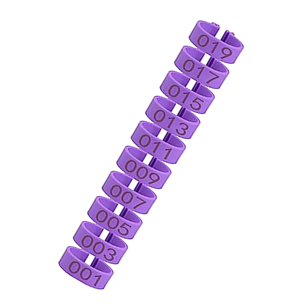 Numbered Poultry Leg Rings Set of 100 Chicken Identification Foot Rings ...