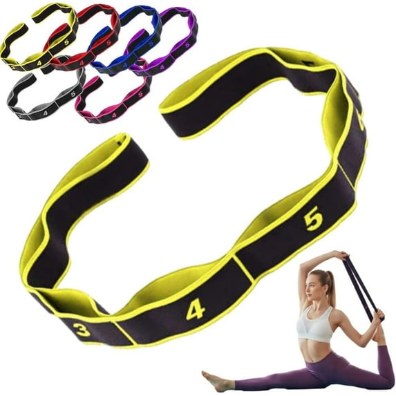 Numbered Resistance Band, 6.5ft Leg Stretcher Band with Loops ...