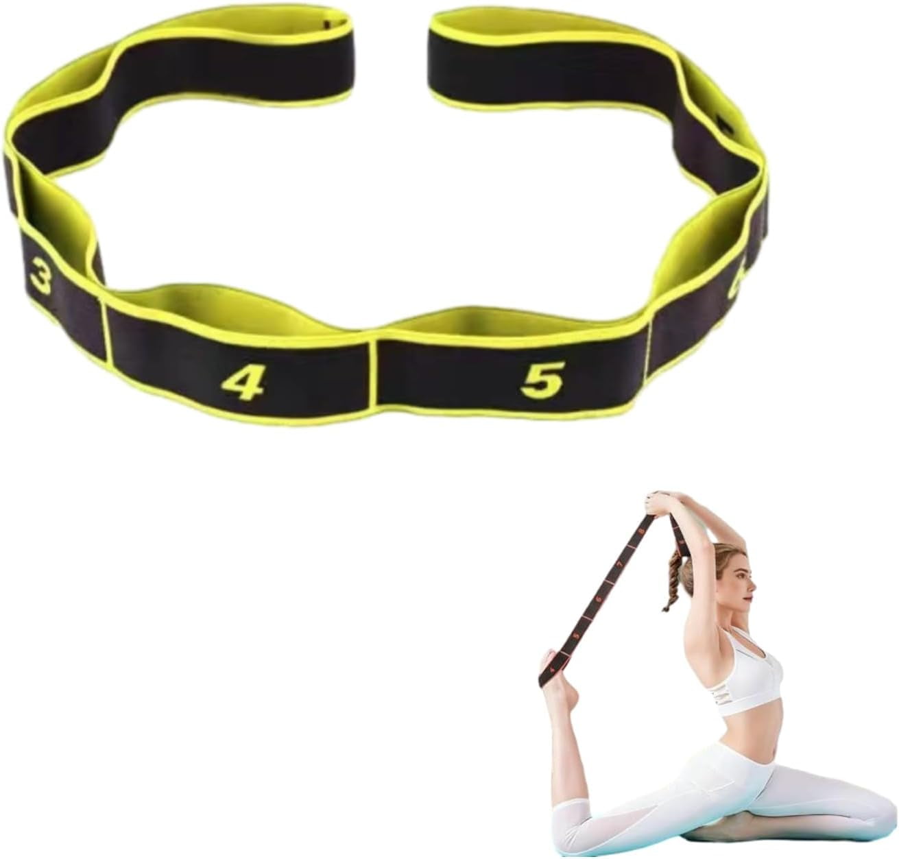 Numbered Resistance Band, Fitness Resistance Band for Stretching and ...