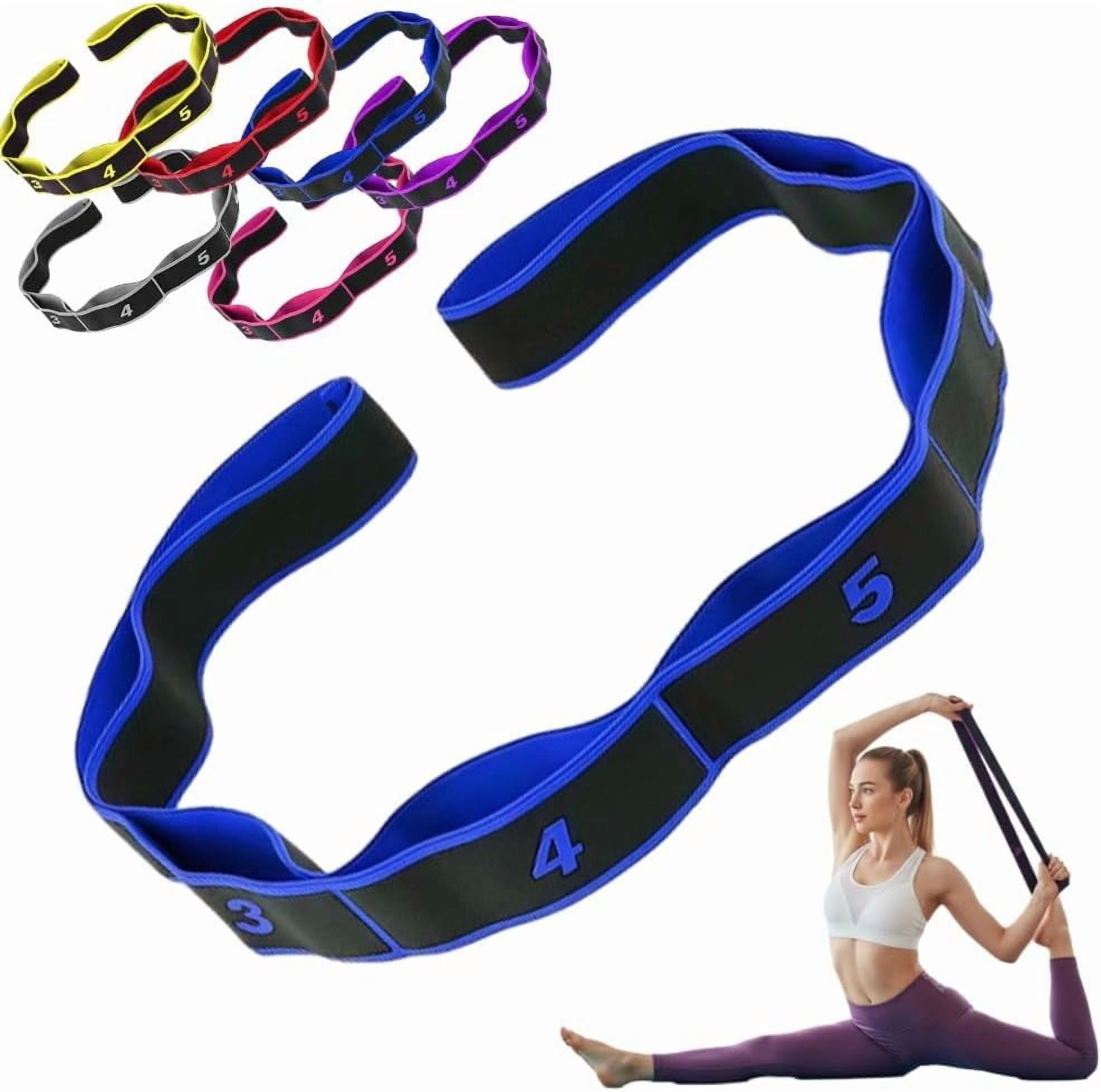 Numbered Resistance Band Leg Stretcher – Hamstring Stretch Strap with ...