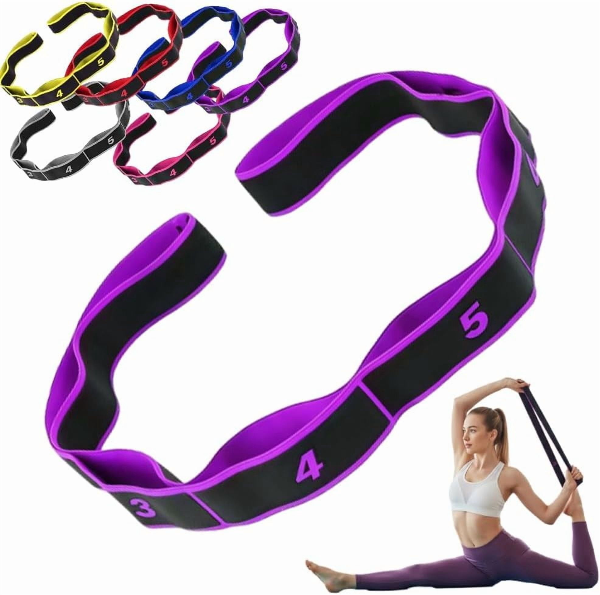 Numbered Resistance Band Leg Stretcher – Hamstring Stretch Strap with ...