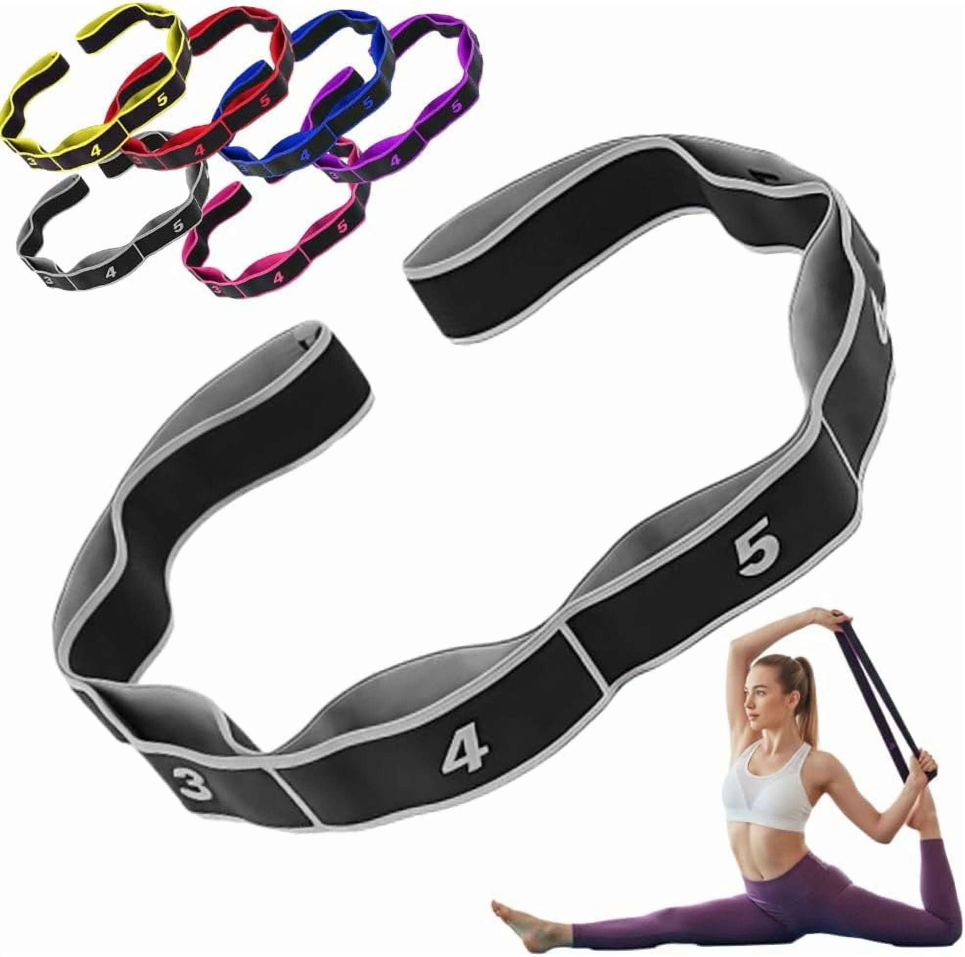 Numbered Resistance Band Leg Stretcher – Hamstring Stretch Strap with ...