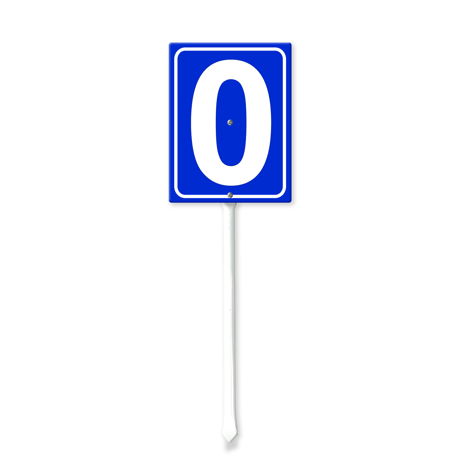 Numbered Sign 0, Aluminum Number Yard Sign With Stakes 8 x 12 inch ...