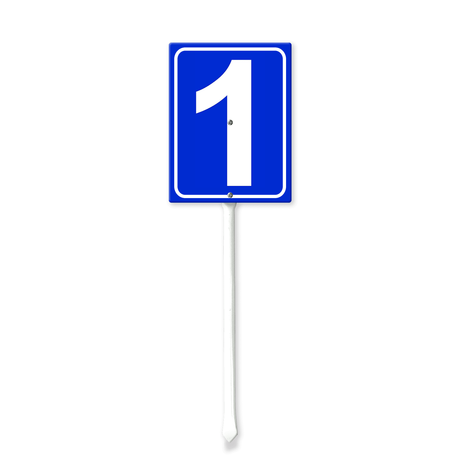 Numbered Sign 1, Aluminum Number Yard Sign With Stakes 4.6 x 6 inch ...