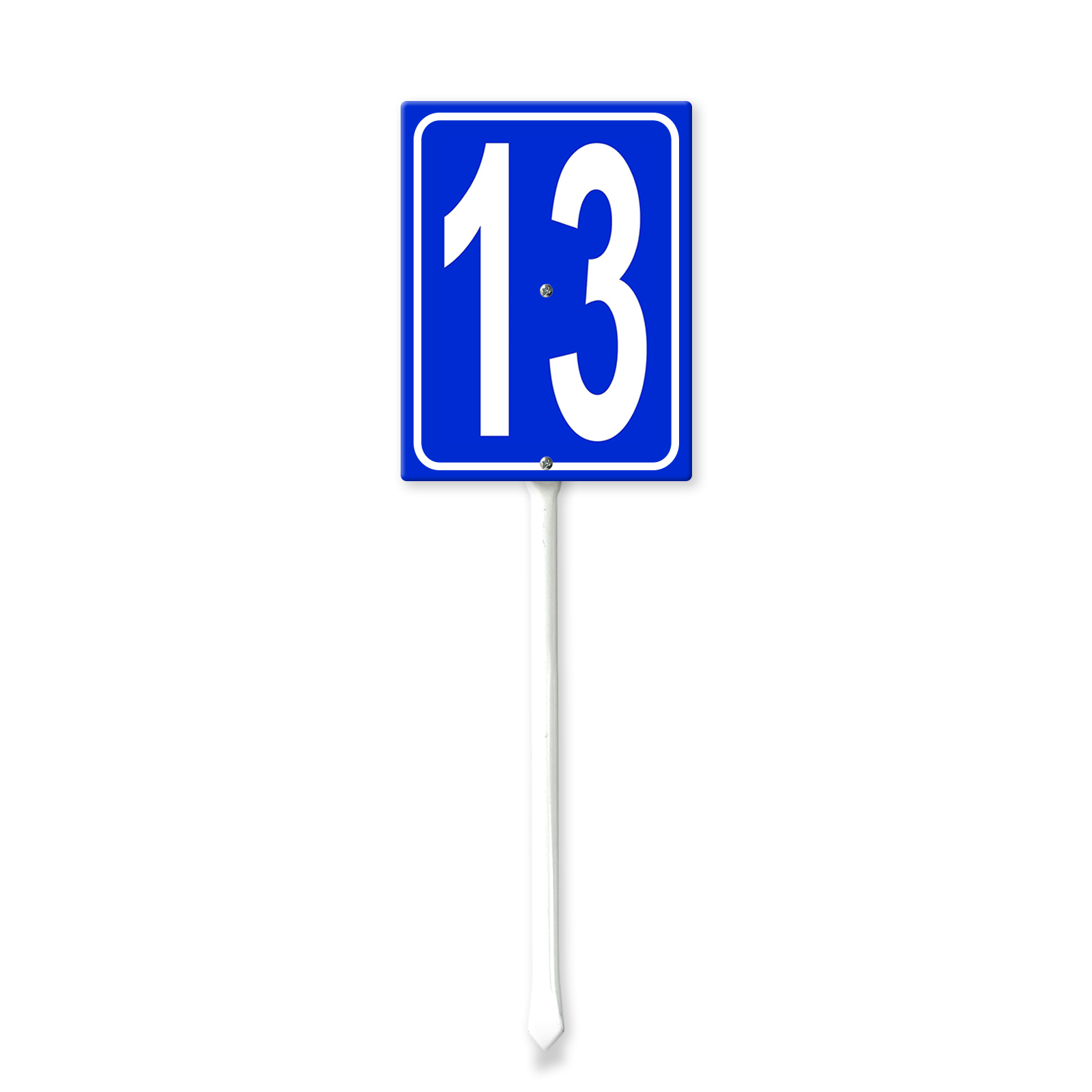 Numbered Sign 13, Aluminum Number Yard Sign With Stakes 4.6 x 6 inch ...